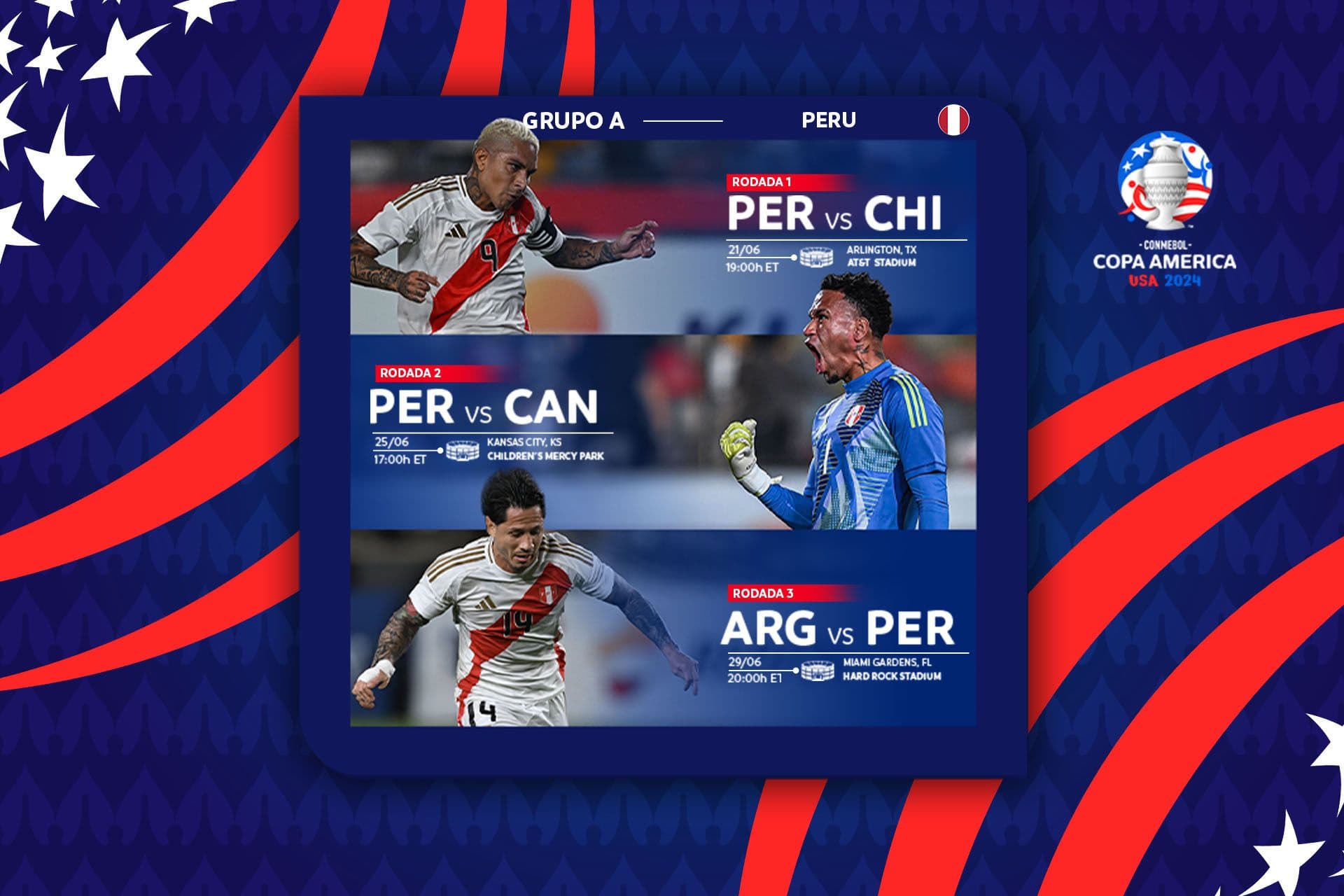 Quando o Peru joga pela Copa América 2024? Datas e horários dos jogos | CONMEBOL Copa América